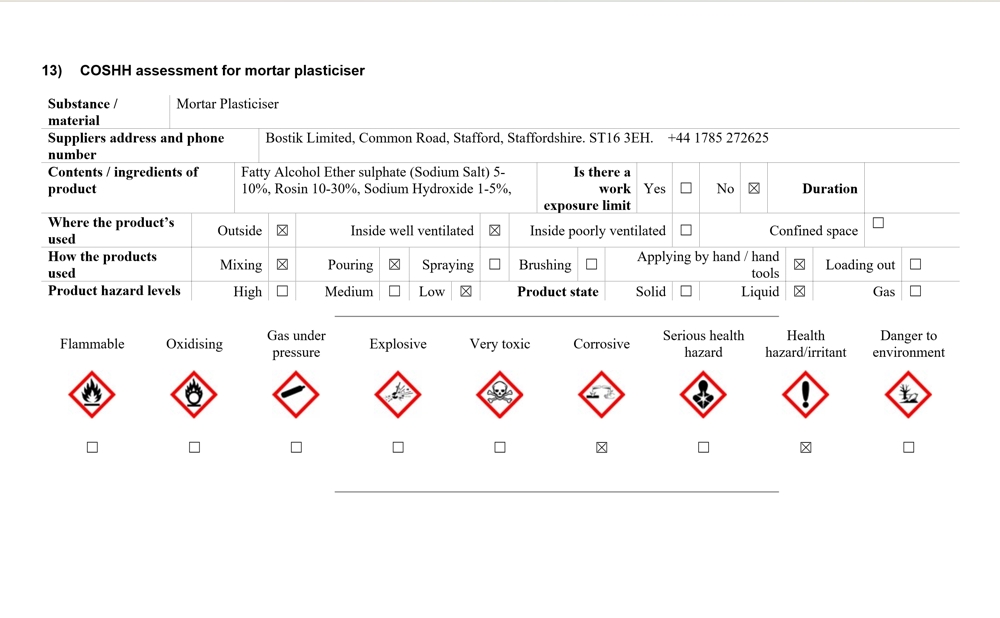 Bricklayers Health and Safety Documents Pack| HSEDocs