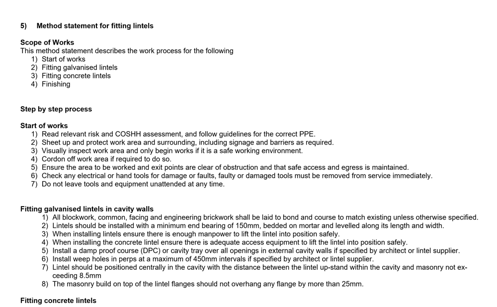 Bricklayers Health and Safety Documents Pack| HSEDocs