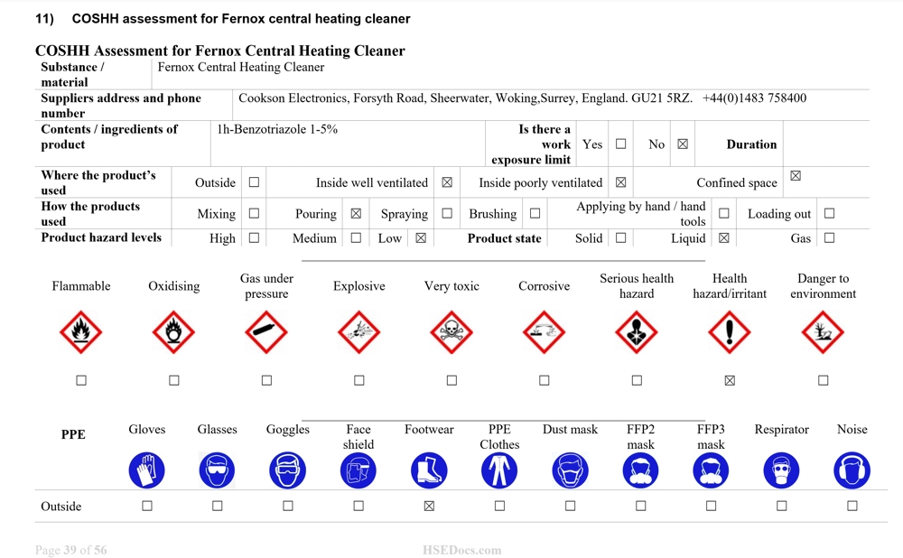 Plumbers Health and Safety Documents| HSEDocs
